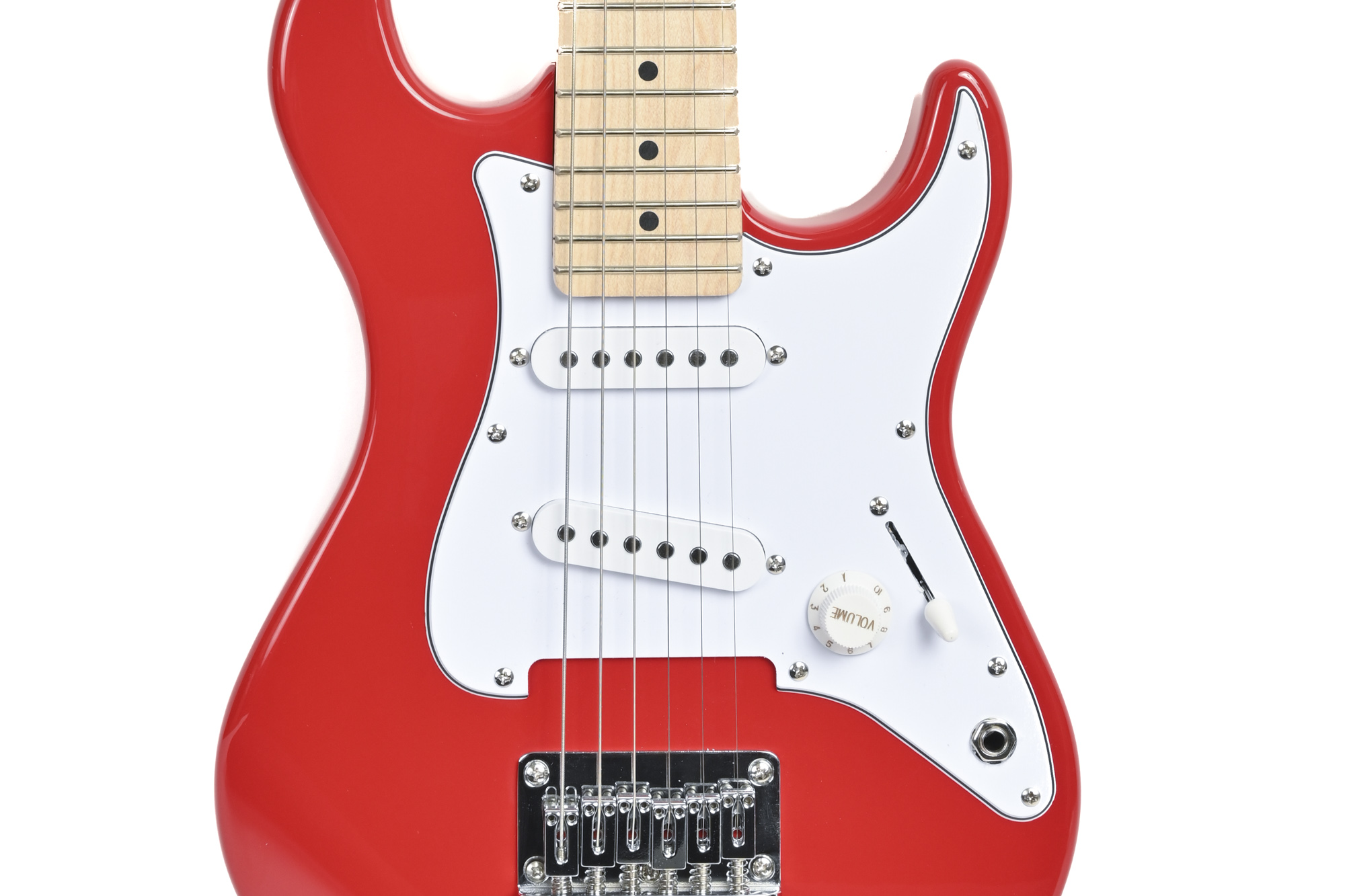 Guitarra Eléctrica Stratocaster Parquer Roja Niños Viajera - Music Shaker