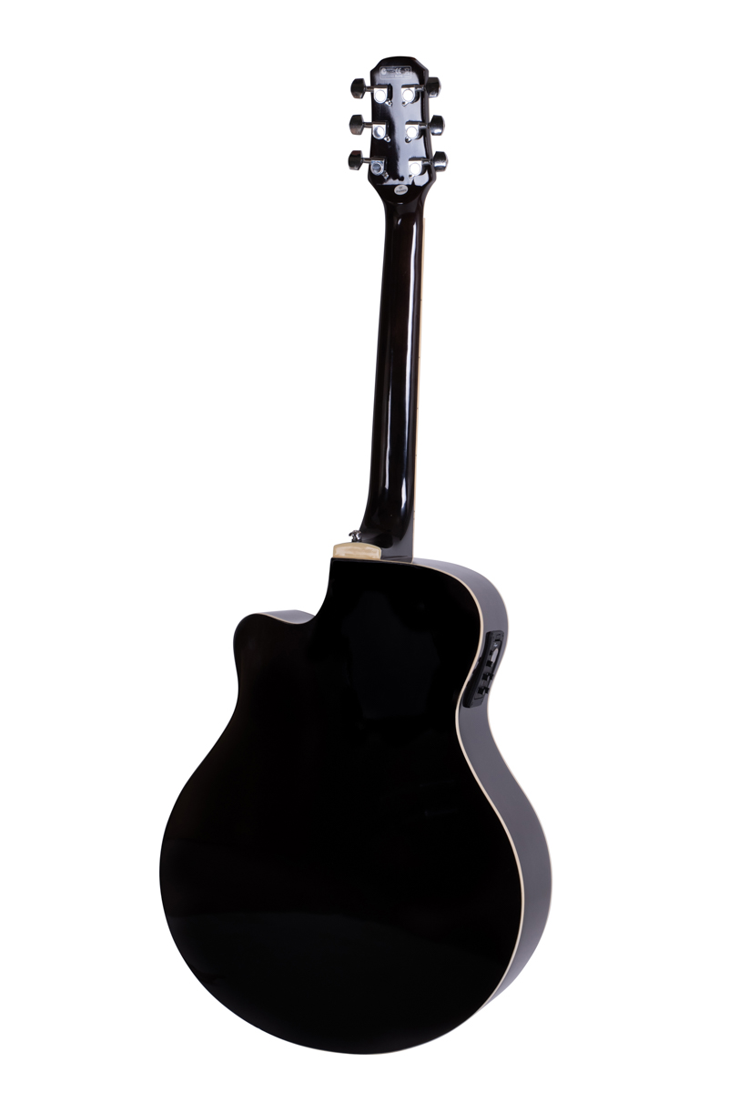 Guitarra Electroacústica Parquer Custom Apx Negra Corte - Music Shaker