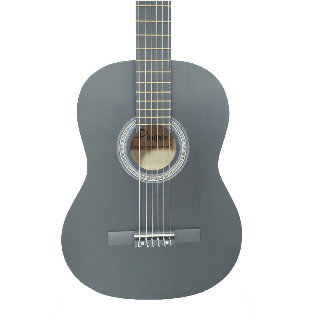 Guitarra Clásica Criolla Parquer Custom Negra Mate Funda - Music Shaker
