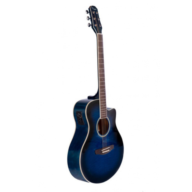 Guitarra Electroacústica Parquer Custom Azul Apx con Corte - Music Shaker