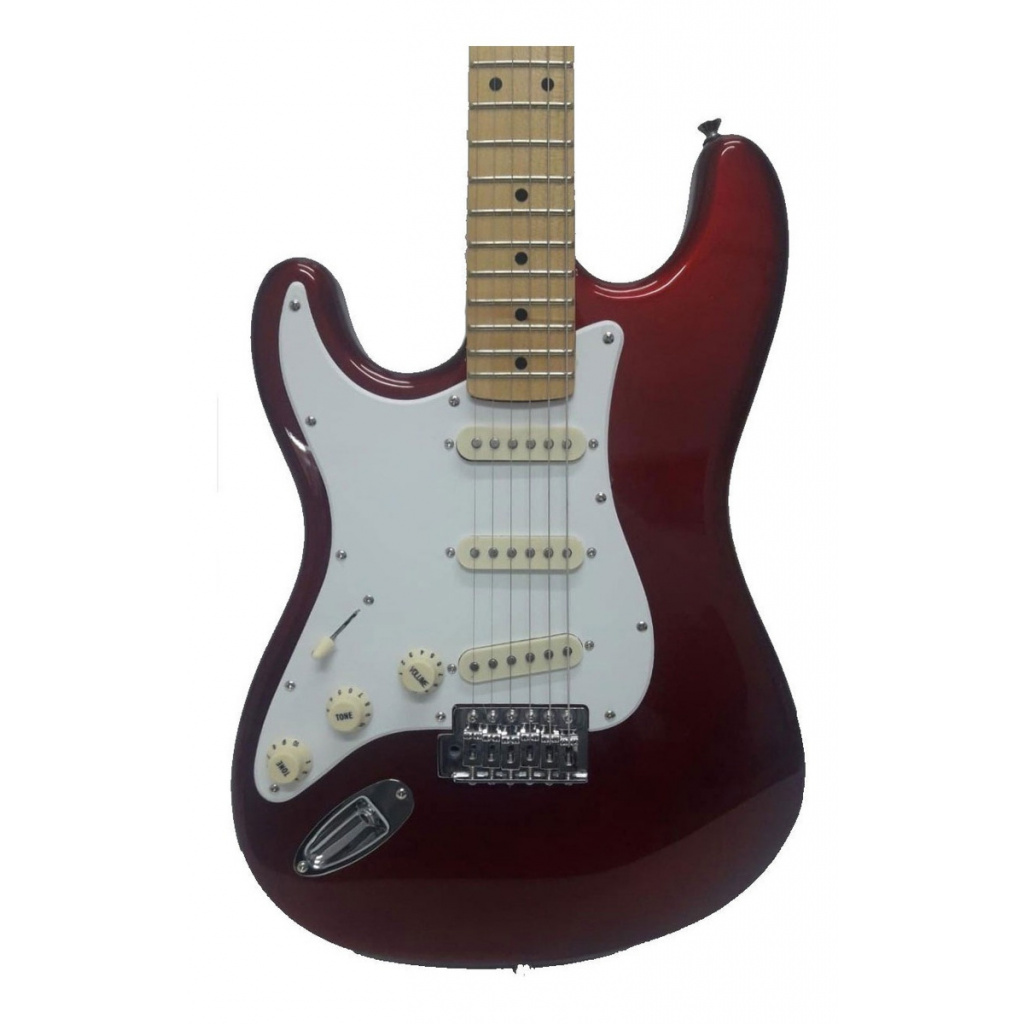 Guitarra Eléctrica Sx Stratocaster Roja Zurdo con Funda - Music Shaker