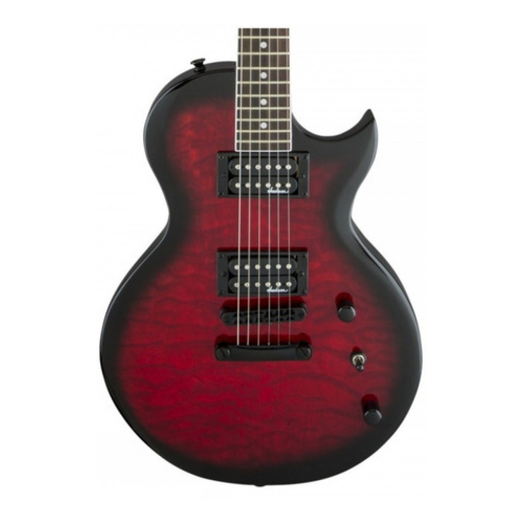 Guitarra Eléctrica Jackson JS22 Monarkh Les Paul Transp Red - Music Shaker