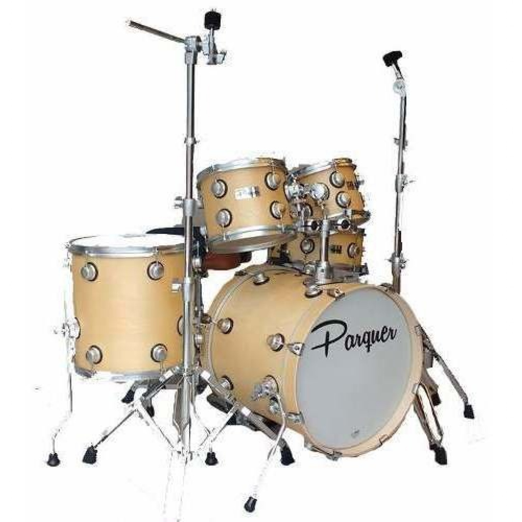 Bateria Parquer Volta Beige 5 Cuerpos C/fierros+pedal+banq - Music Shaker