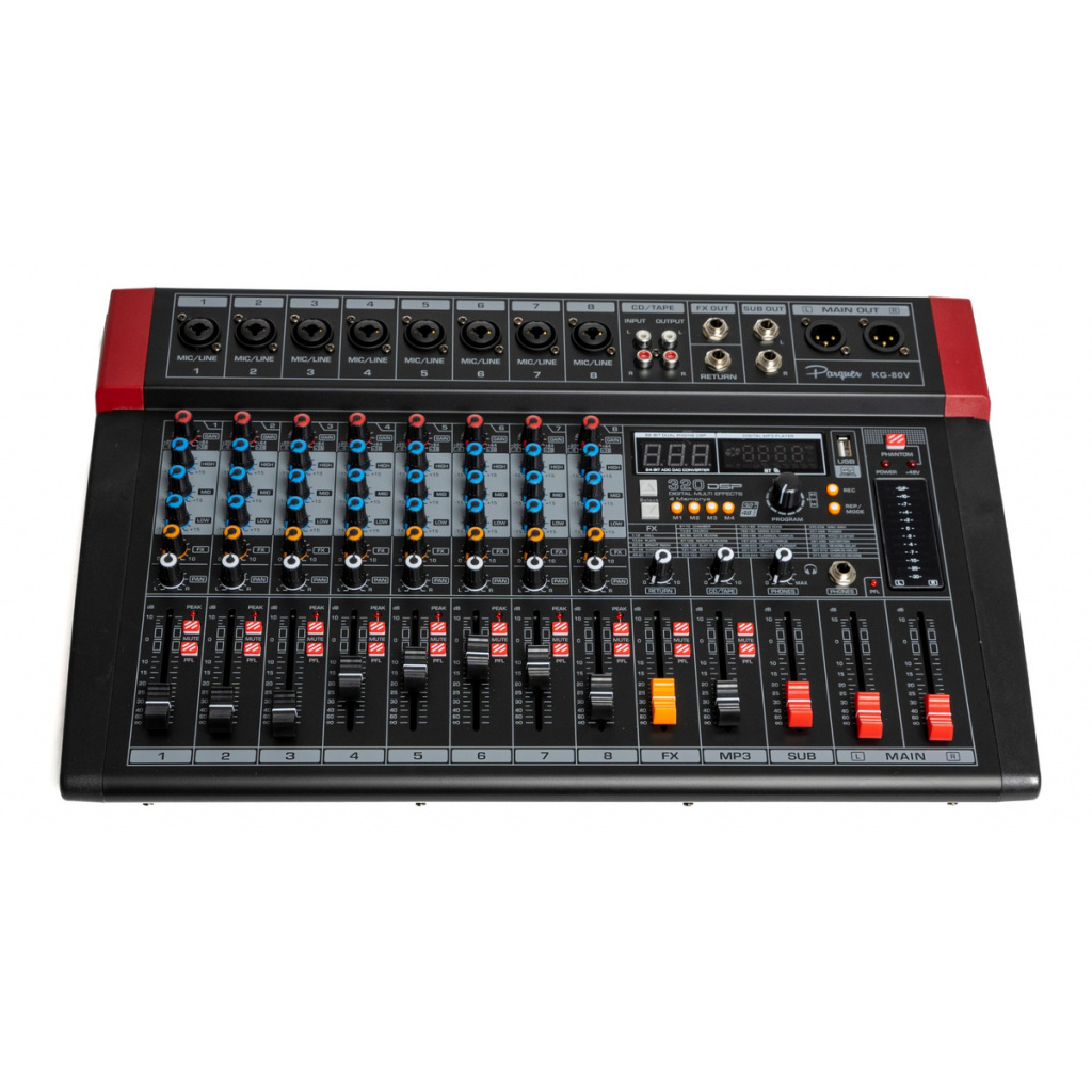 Mixer Consola Digital Parquer 8 Canales 320 Efectos - Music Shaker