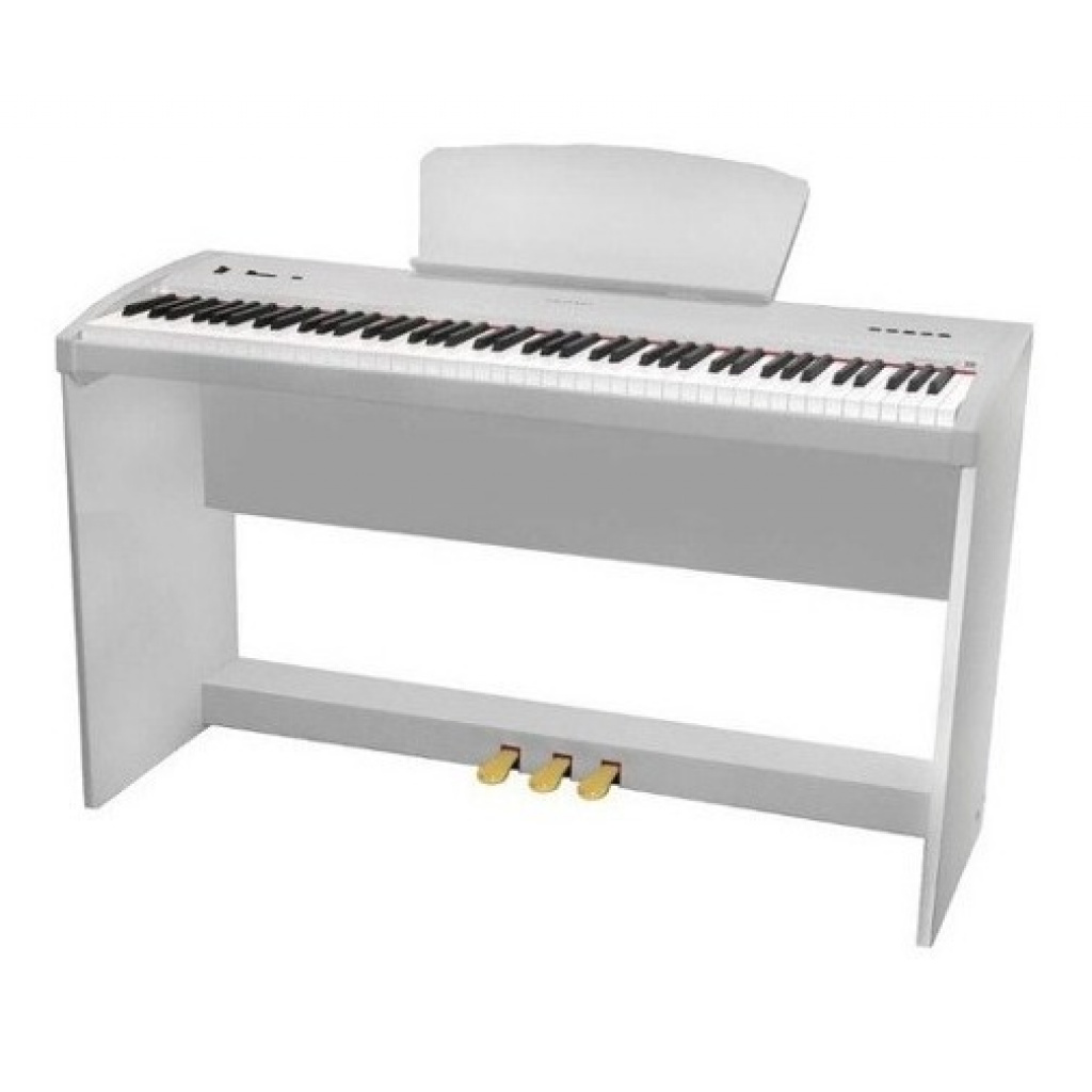 Combo Piano ElectRico Parquer P9 Blanco Banqueta Auriculares - Music Shaker