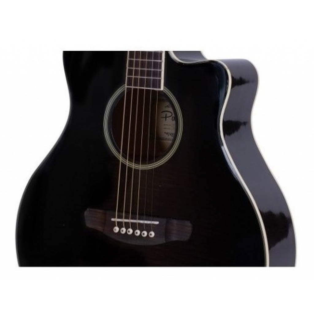 Guitarra Acústica Parquer Custom Gac109mc Negra - Music Shaker