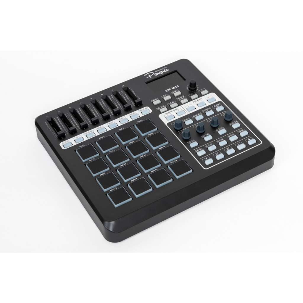 Controlador Midi 16 Pads 8 Faders Parquer - Music Shaker