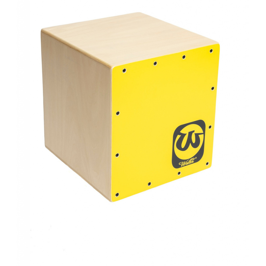 Mini Cajón Peruano Walter Madera Amarillo Cuadrado Niños - Music Shaker