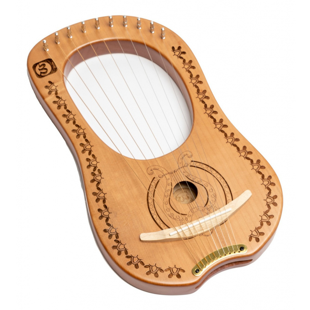 Lira Walter Madera Arce Caoba 10 Cuerdas Acero - Music Shaker