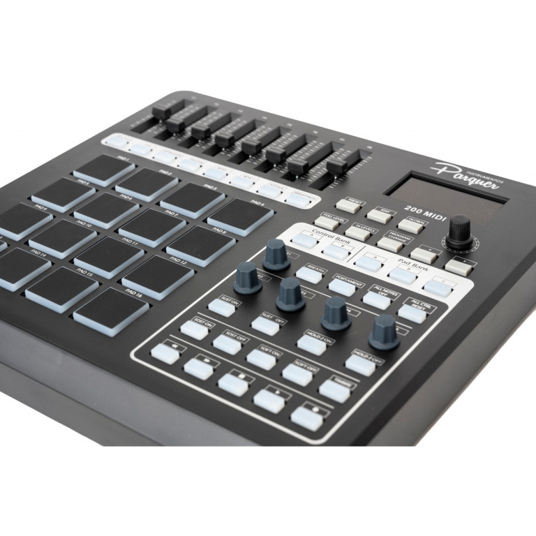 Controlador Midi 16 Pads 8 Faders Parquer - Music Shaker