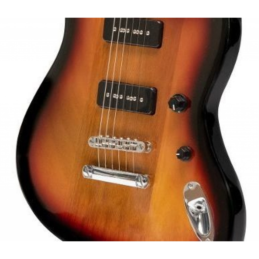 Guitarra Eléctrica Parquer Jaguar Sunburst con Funda - Music Shaker