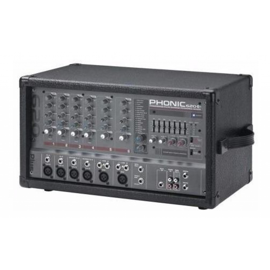 Phonic Mixer Potenciado Power 620 Plus 6 Canales - Music Shaker