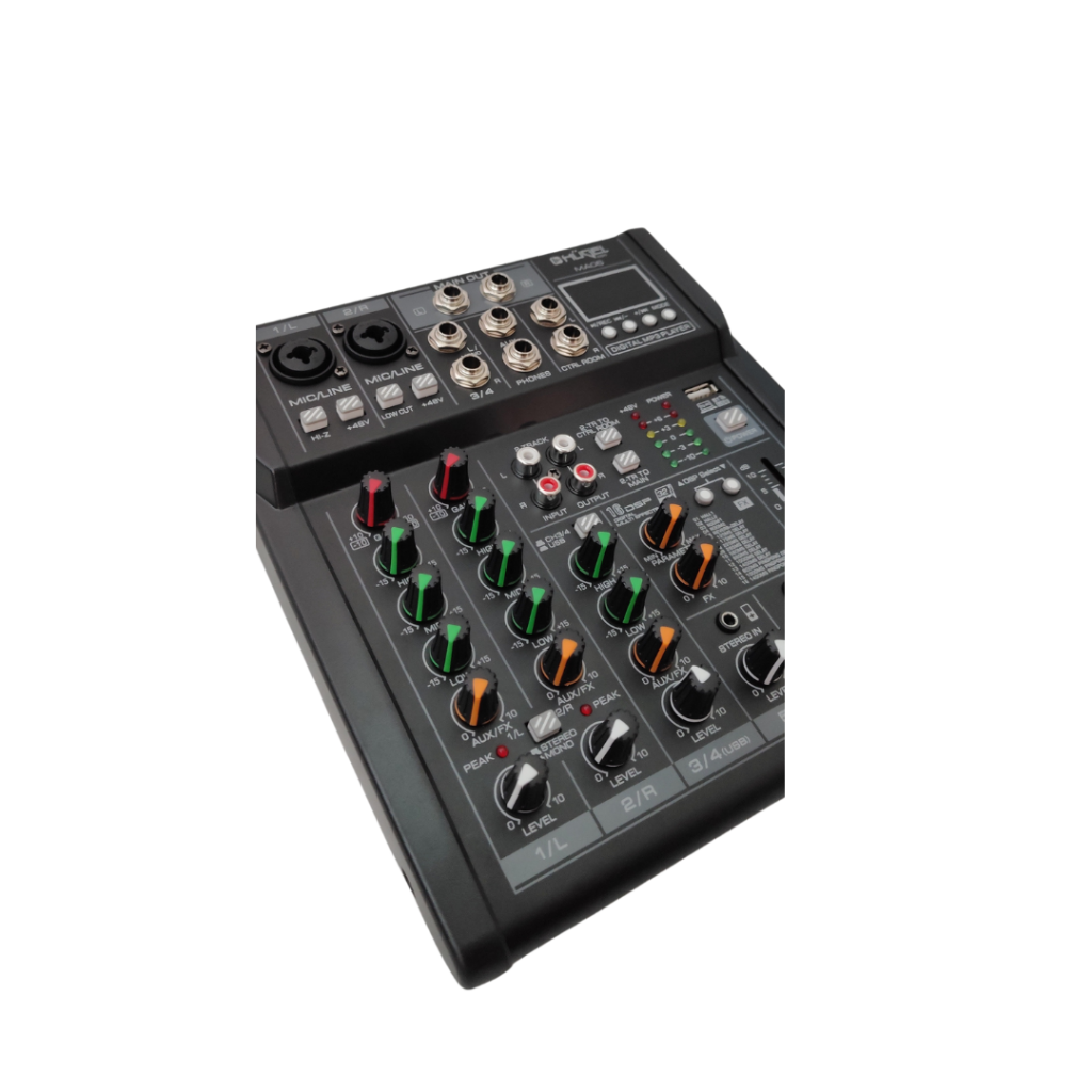 Consola Mixer Digital De Sonido Hugel 6 Canales Profesional - Music Shaker